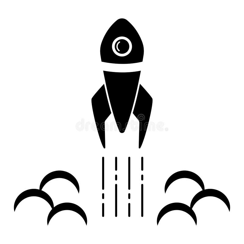Isolated spaceship logo stock vector. Illustration of silhouette ...