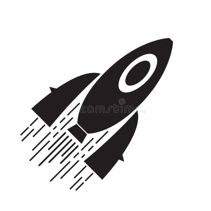 Isolated spaceship logo stock vector. Illustration of rocket - 123080462