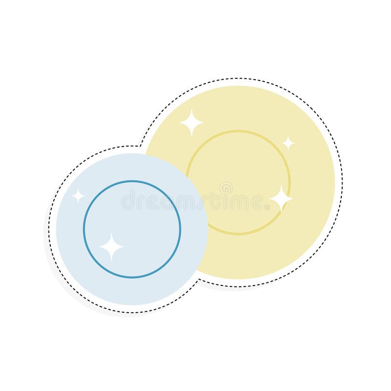 Isolated Sparkling Clean Dishes Stock Vector - Illustration of plastic ...