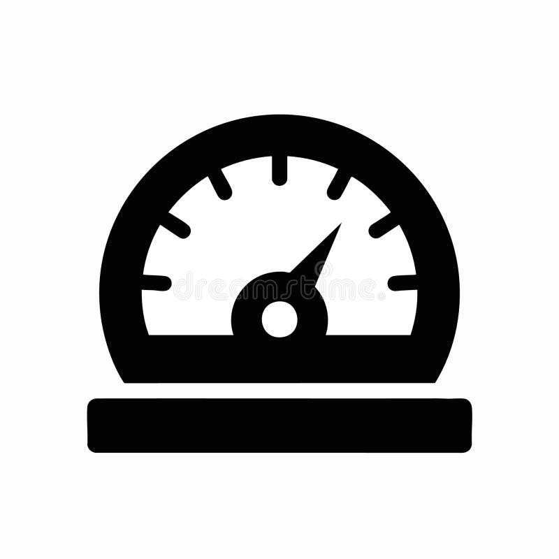 Speedometer Gauge Icon Vector Illustration for Dashboard or Performance ...