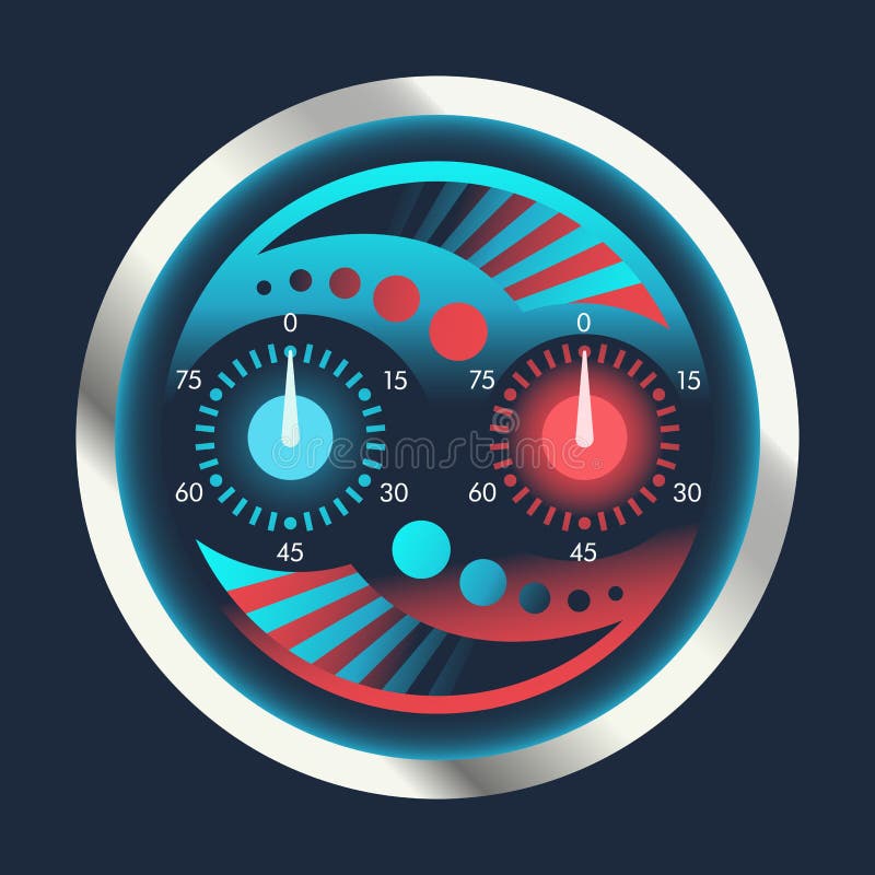 Isolated Speedometers for Dashboard. Device for Measuring Speed and ...