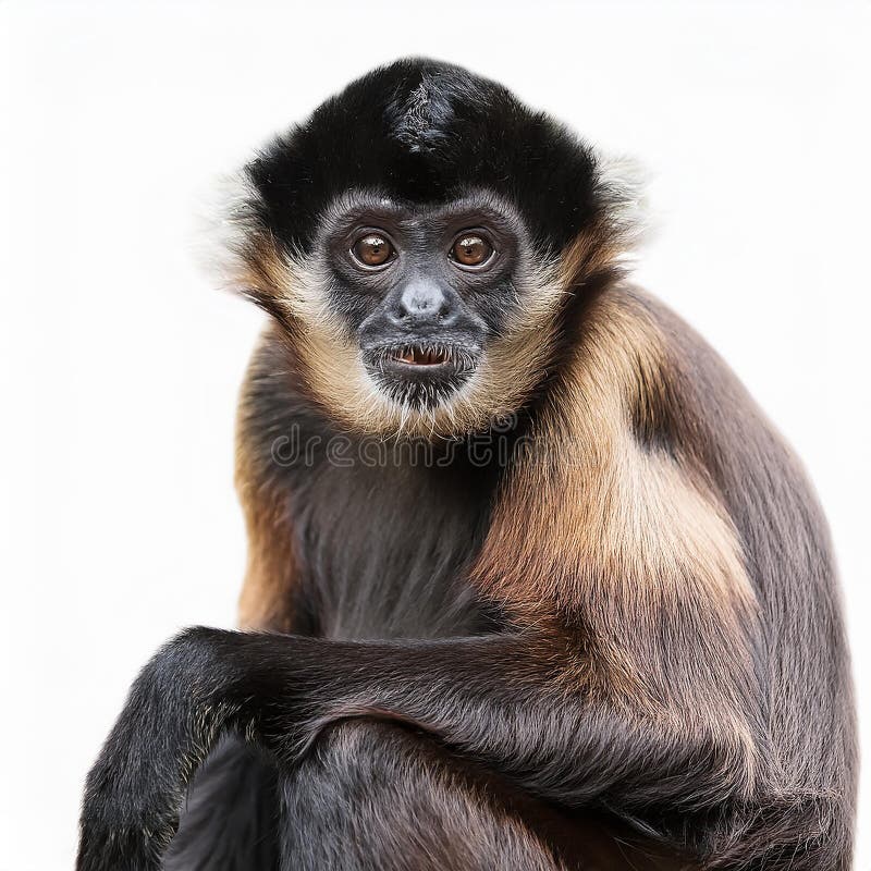 Isolated Spider Monkey on White Stock Illustration - Illustration of ...