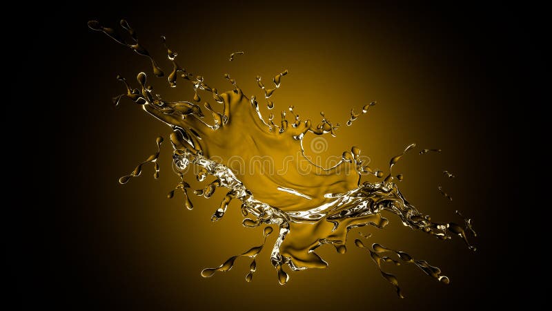 Isolated Splash of Molten Metal on a White Background Stock ...