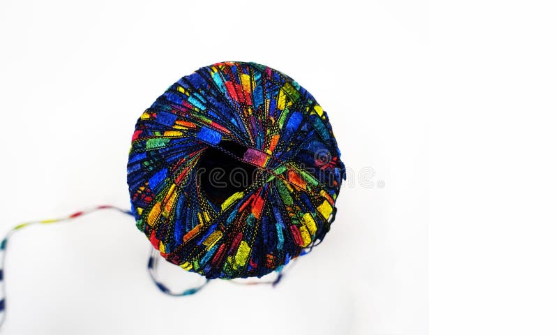 Isolated Spool of Multi-Colored Thread Stock Photo - Image of green ...