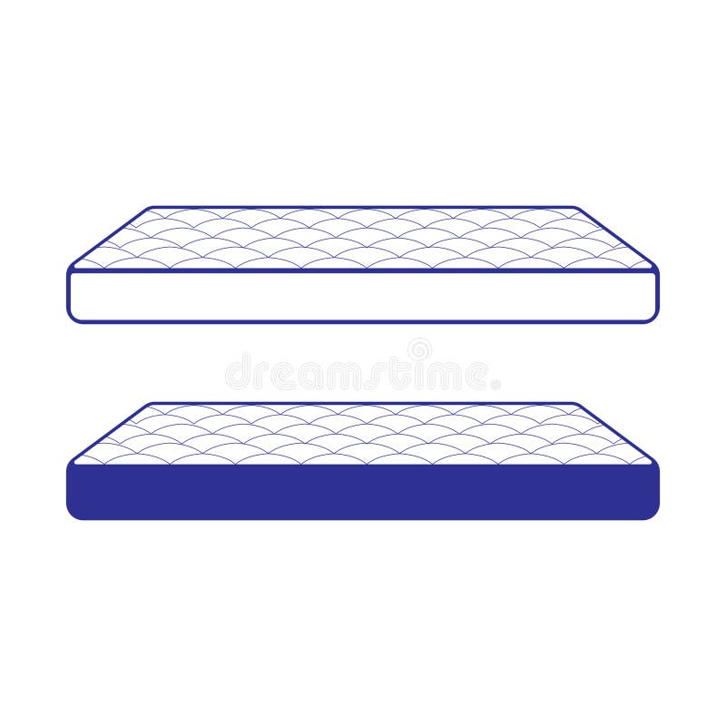 Isolated Spring Bed or Foam Mattress Icon Illustration Stock Vector ...