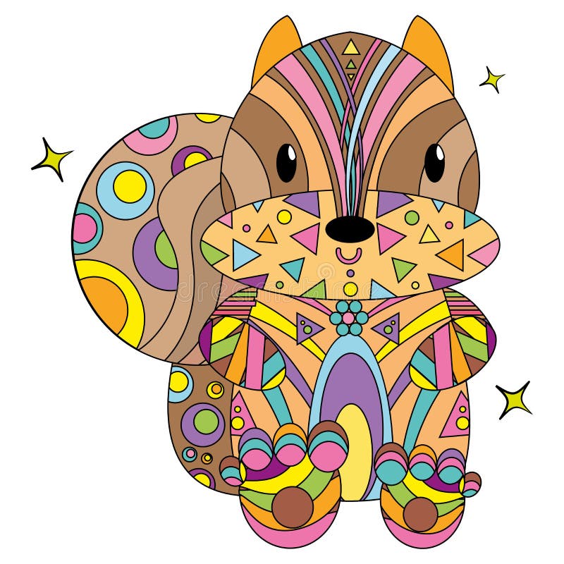 Squirrel Mandala Stock Illustrations – 81 Squirrel Mandala Stock ...