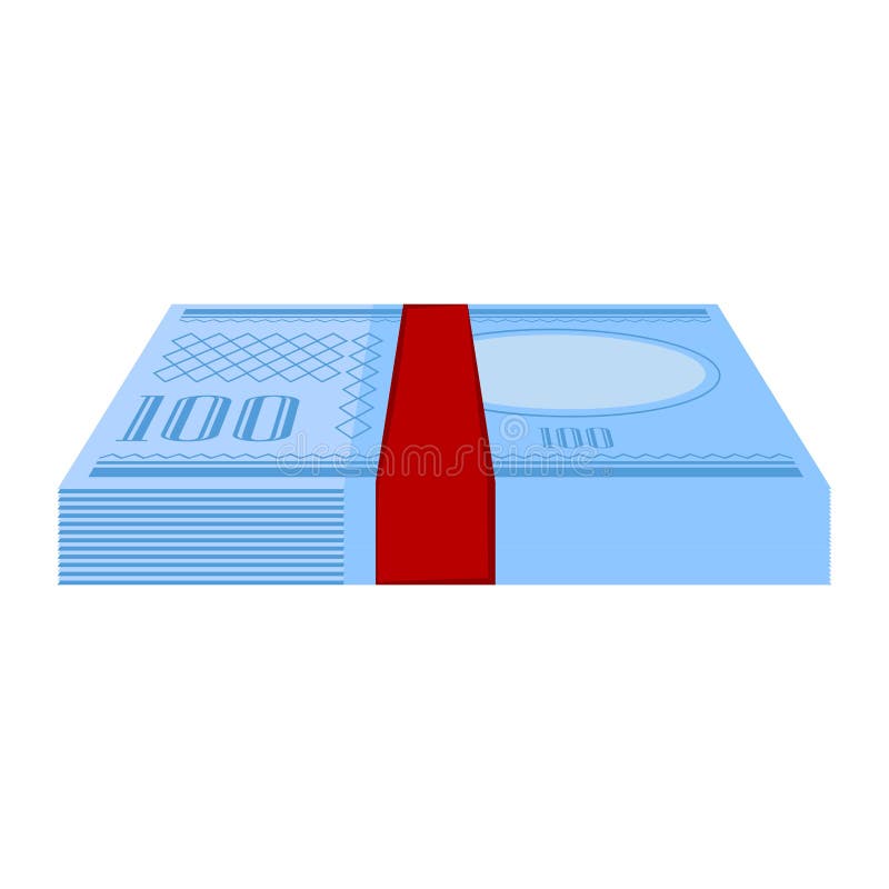 Isolated stack of bills stock vector. Illustration of graphic - 127170907