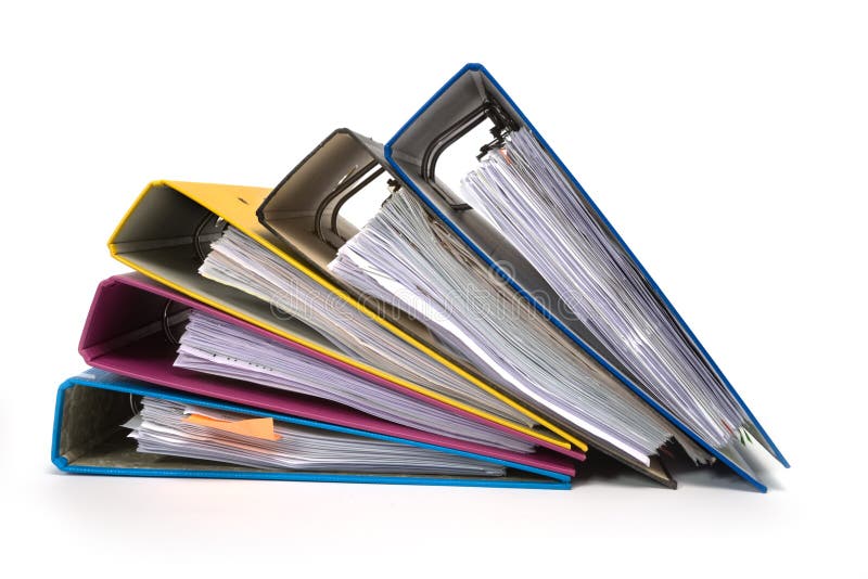 Stack of Files stock image. Image of archive, isolated - 8364903