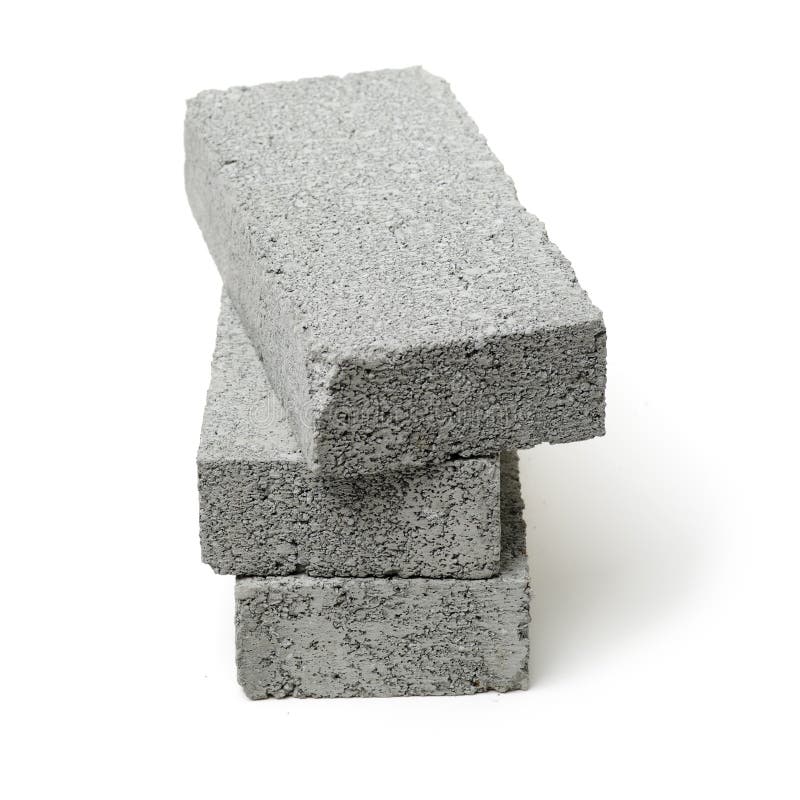 Stack Of Gray Clay Bricks For Construction Stock Photo - Image of ...