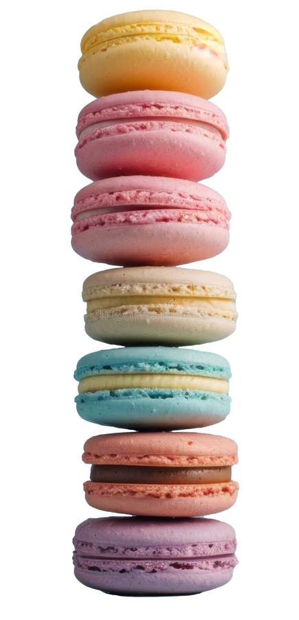 Isolated Stack of Pastel Colored Macaroons Stock Image - Illustration ...