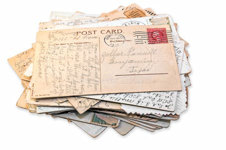 Isolated Stack of Postcards Editorial Stock Photo - Image of ...