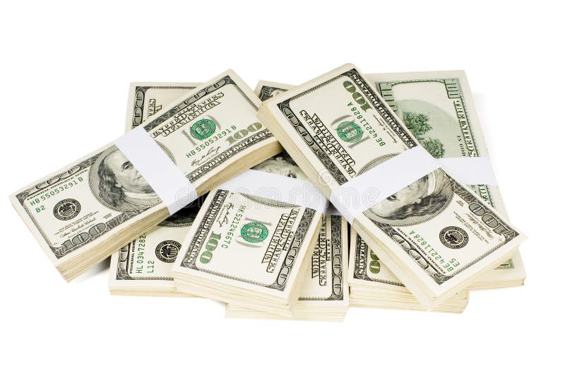 Isolated Stacks of Money stock photo. Image of currency - 15784752