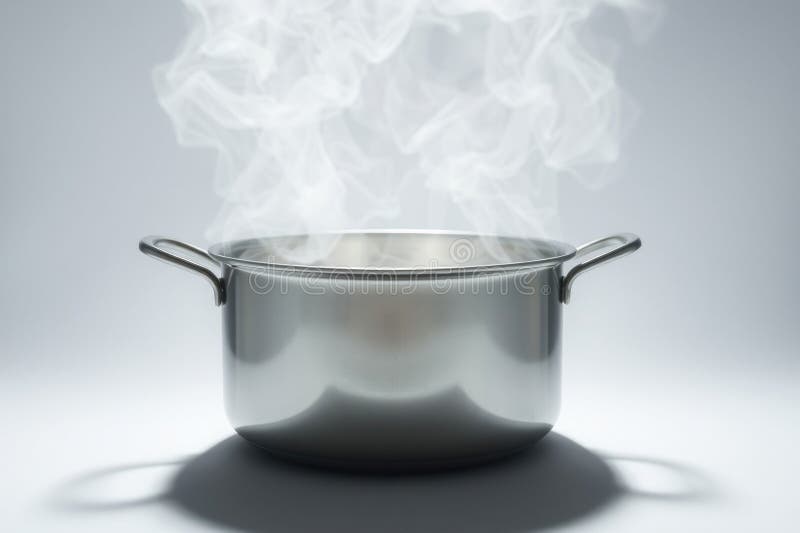 Isolated Stainless Pot. Modern Kitchen Essential. Use for Cooking ...