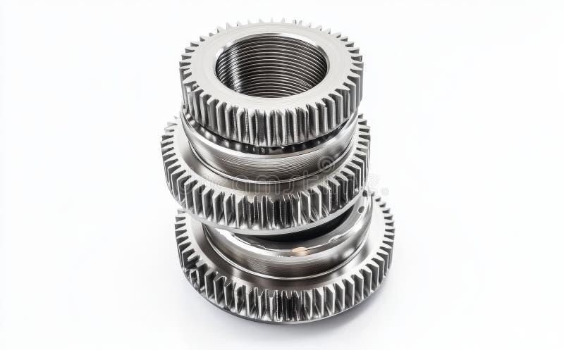 Isolated Steel Gears on a White Background, Including a Clipping Path ...