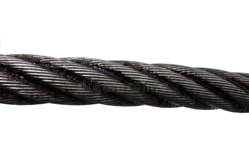 Steel Hawser Isolated On White Stock Photo - Image of strong, rope: 5317164