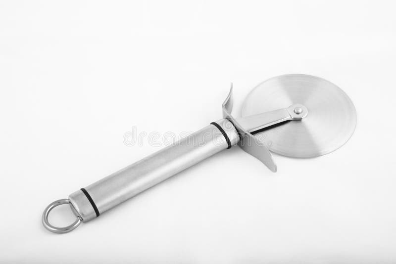 Isolated Steel Pizza Cutter Stock Image - Image of plank, shiny: 57359745