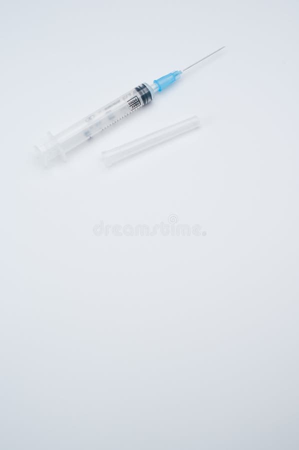 Isolated Sterilized Injection Syringe on a White Background Stock Image ...