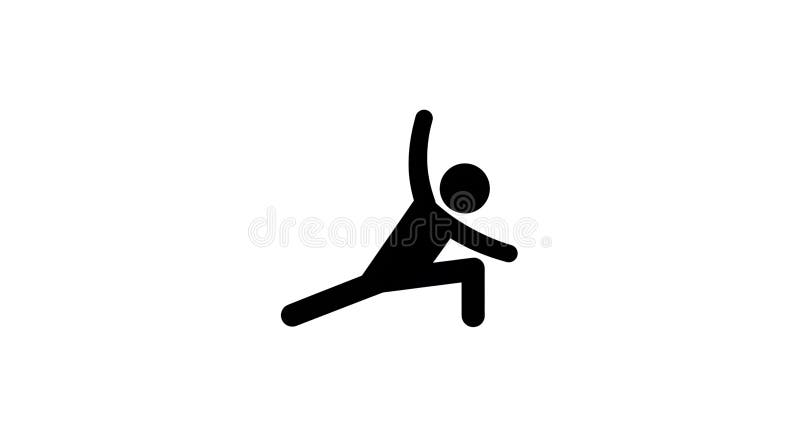 Stick Figure Stretching Pose Vector Illustration Stock Illustration ...
