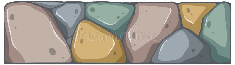 Isolated Stone Brick in Cartoon Style Stock Vector - Illustration of ...