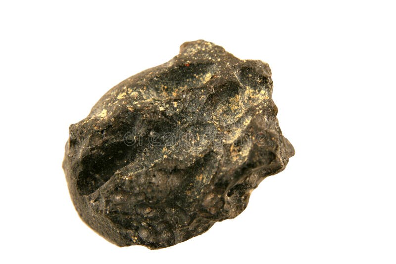 Isolated Stone Meteorite Macro Stock Photo - Image of meteorite, comet ...