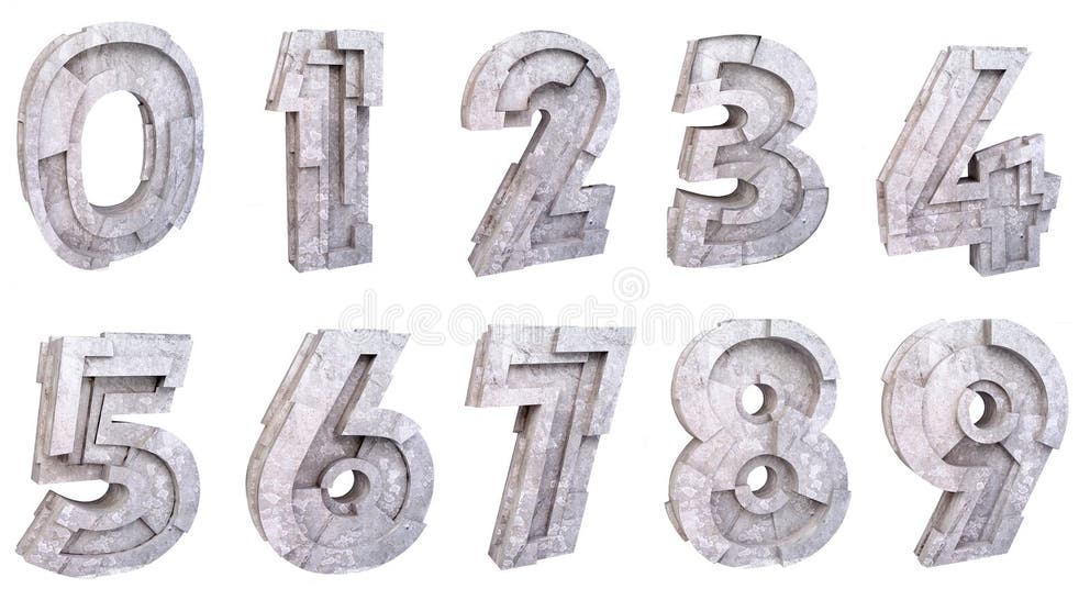 Stone Numbers Stock Illustrations – 2,577 Stone Numbers Stock ...