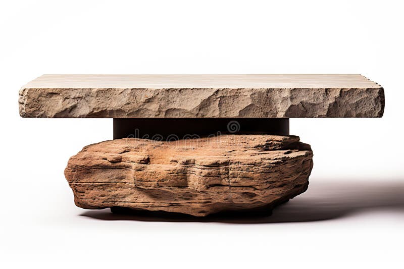 Isolated Stone Platform on White Background with Clipping Path. Created ...