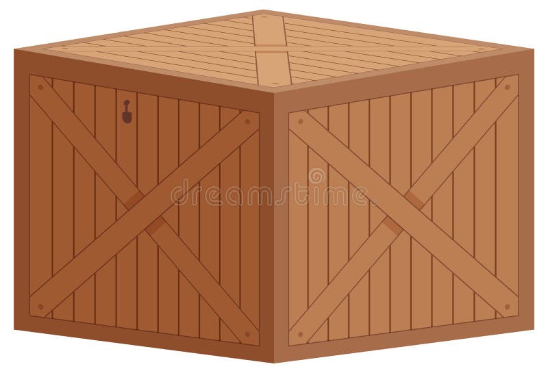 Isolated Storage Box in Cartoon Design Stock Vector - Illustration of ...