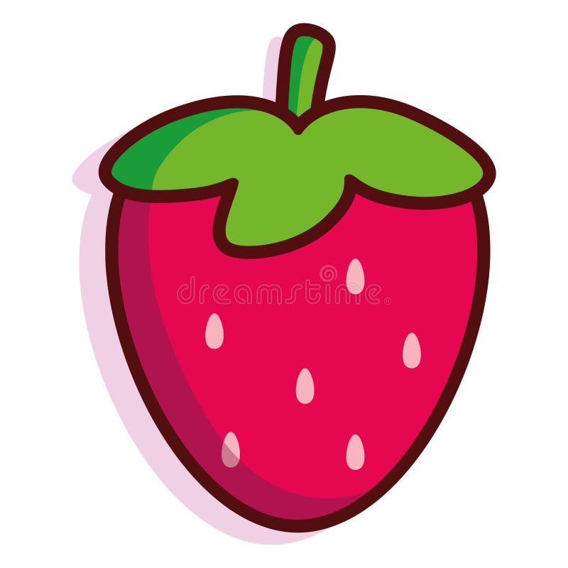 Isolated strawberry fruit stock vector. Illustration of isolated ...