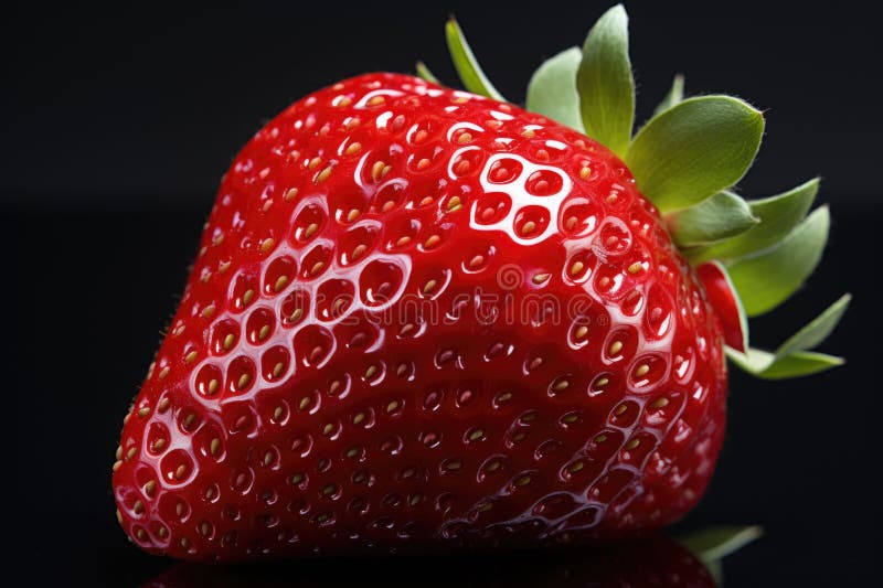 Isolated Strawberry in White Wit Stock Illustration - Illustration of ...