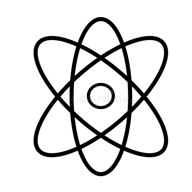 Isolated Structure Icon of an Atom Stock Vector - Illustration of ...