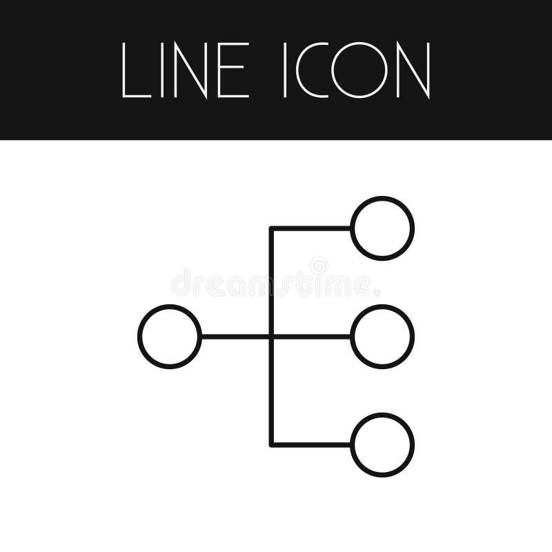 Outline Hierarchy Structure Vector Icon. Isolated Black Simple Line ...