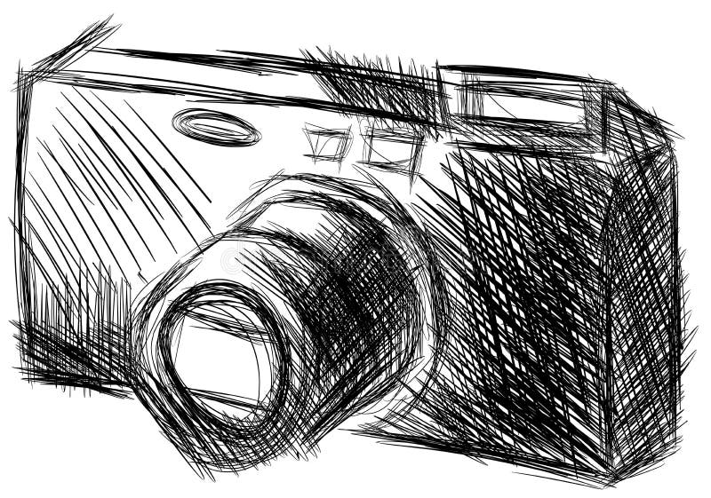 Isolated stylized Camera stock illustration. Illustration of painting ...