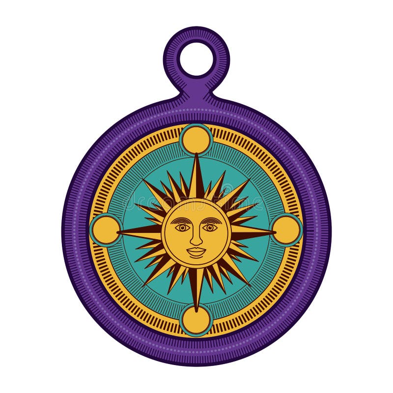 Sun Compass stock vector. Illustration of south, vector - 31580108