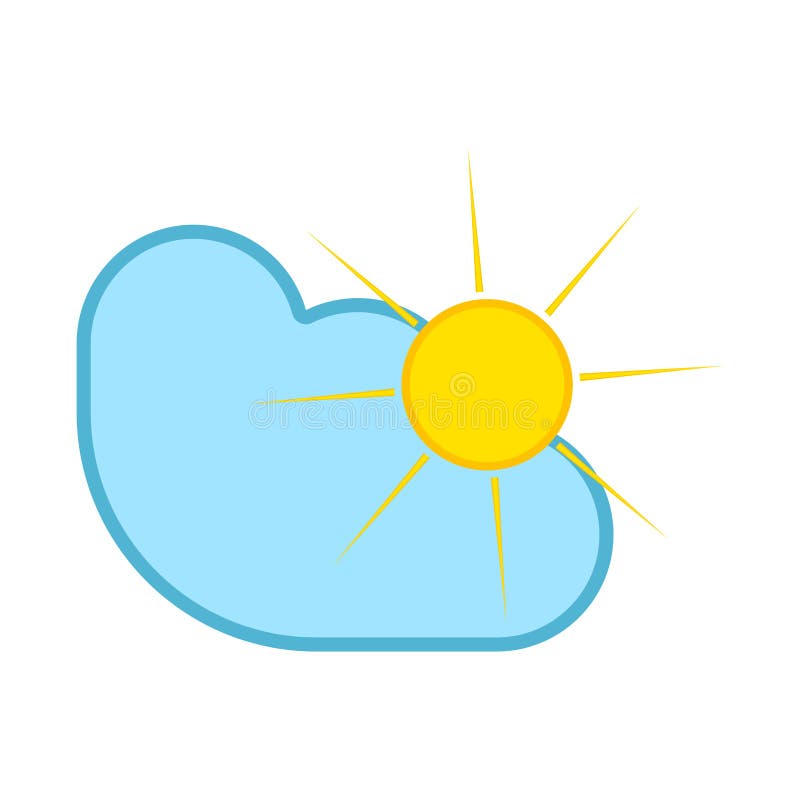 Isolated Sunny Weather Icon Stock Vector - Illustration of cloud ... Isolated Sunny Weather Icon Stock Vector - Illustration of cloud ...