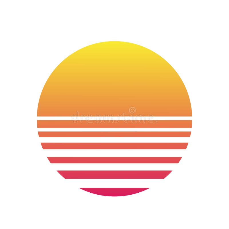 Cartoon Sun (gradient Color) Stock Illustration - Illustration of ...