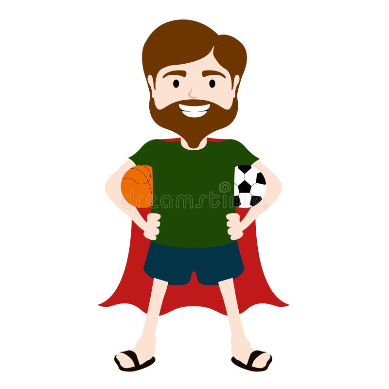 Superdad flying with Son stock vector. Illustration of fathers - 31127942