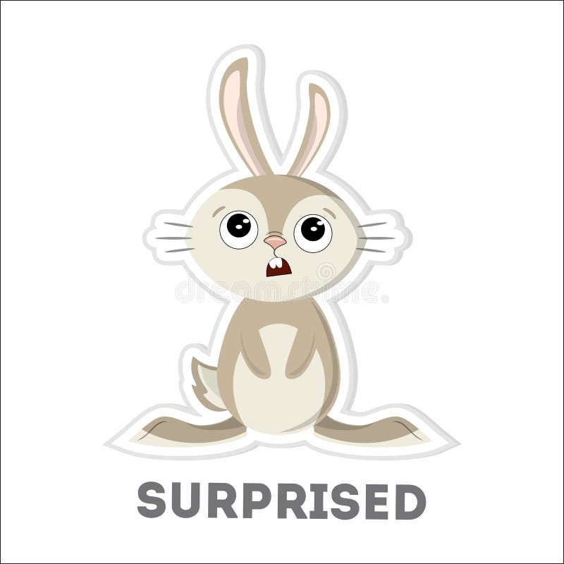 Surprised rabbit stock vector. Illustration of animal - 15418420