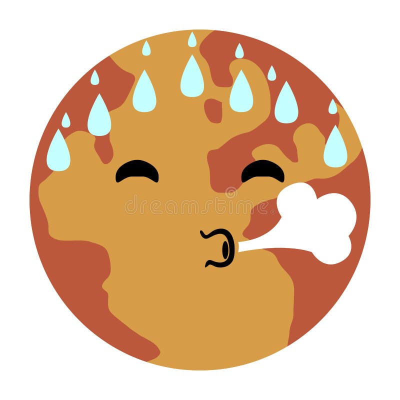 Earth is Sweating by Global Warming Stock Vector - Illustration of ...