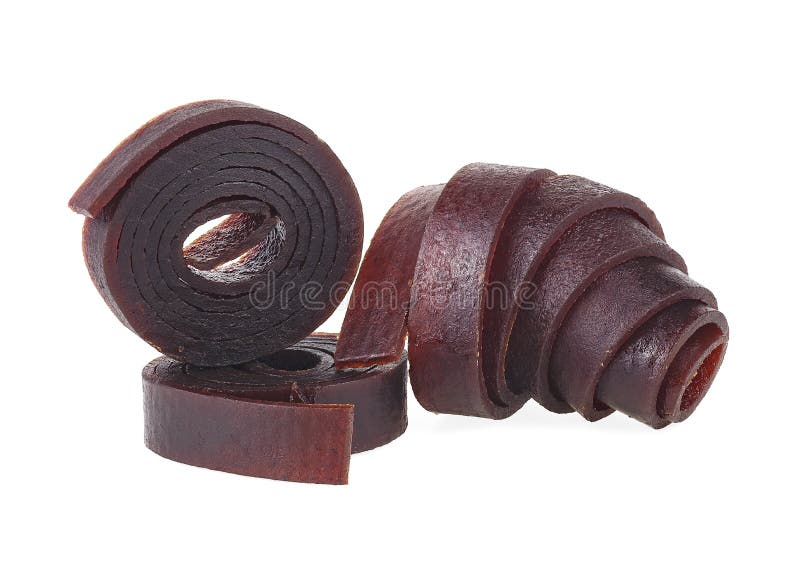 Isolated Sweet Pureed Fruit Pastila on White Background Stock Photo ...