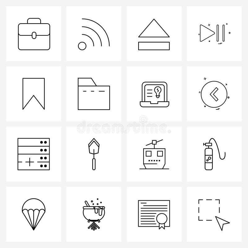 Basic - Media Icons stock vector. Illustration of film - 19823004