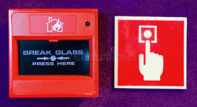 Isolated System of Fire Alarm Stock Image - Image of safe, push: 53981047