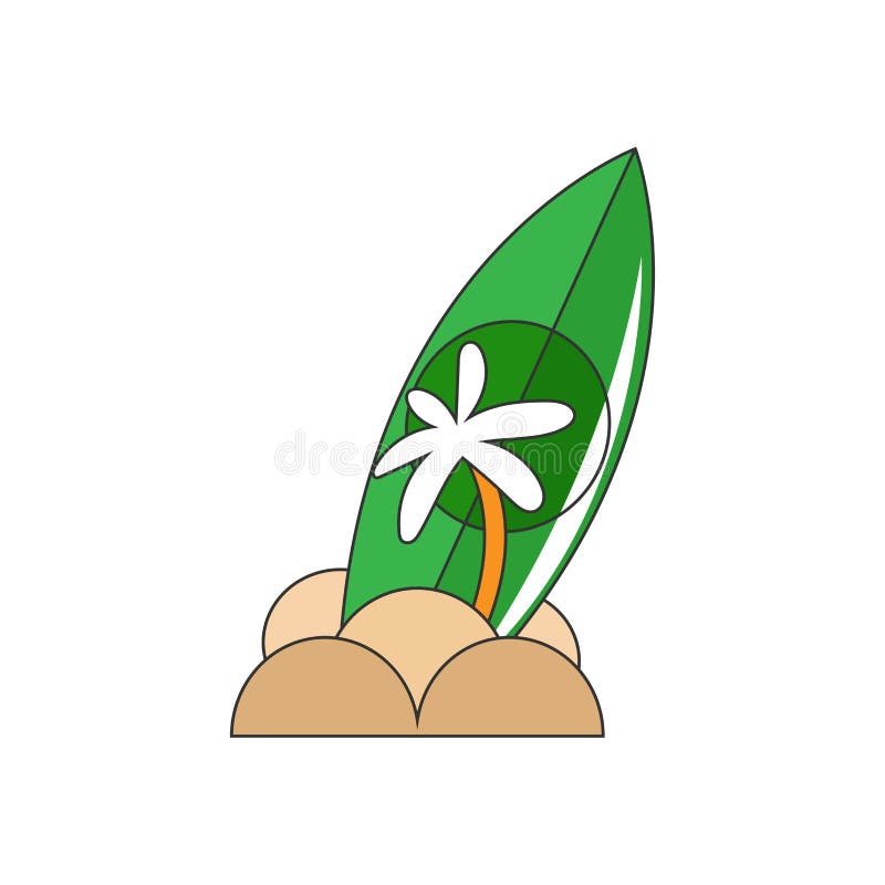 Isolated Table Beach Summer Vector Illustration Stock Vector ...