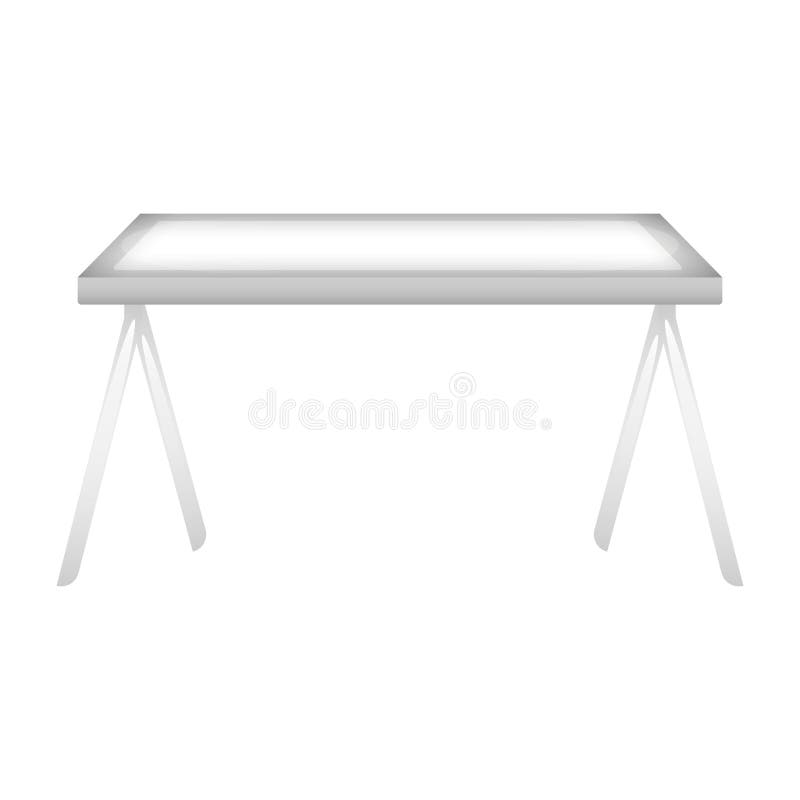 Isolated Table Image. Writing Desk Stock Vector - Illustration of paper ...