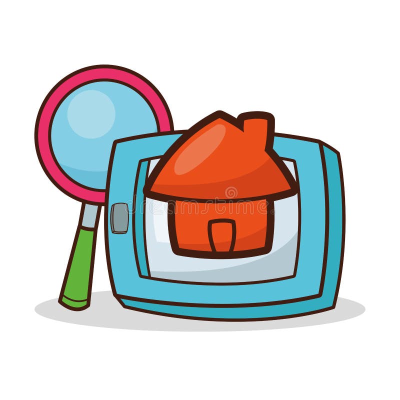 Isolated Tablet Cartoon Design Stock Vector - Illustration of modern ...