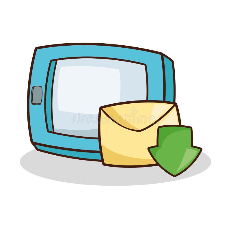 Isolated Tablet Cartoon Design Stock Vector - Illustration of smart ...