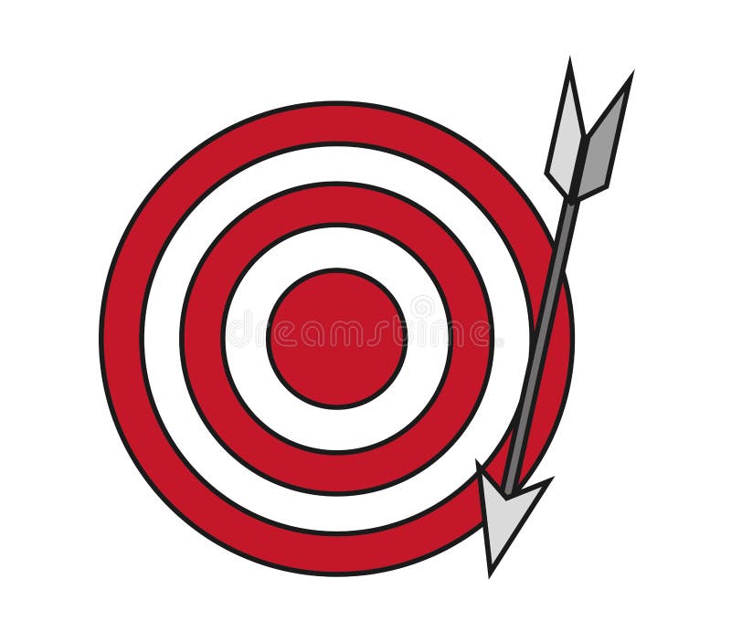 Isolated Target and Arrow Design Stock Vector - Illustration of ...