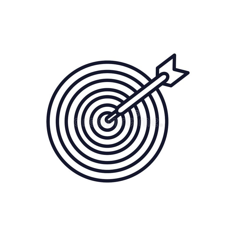 Isolated Target Icon Line Vector Design Stock Vector - Illustration of ...