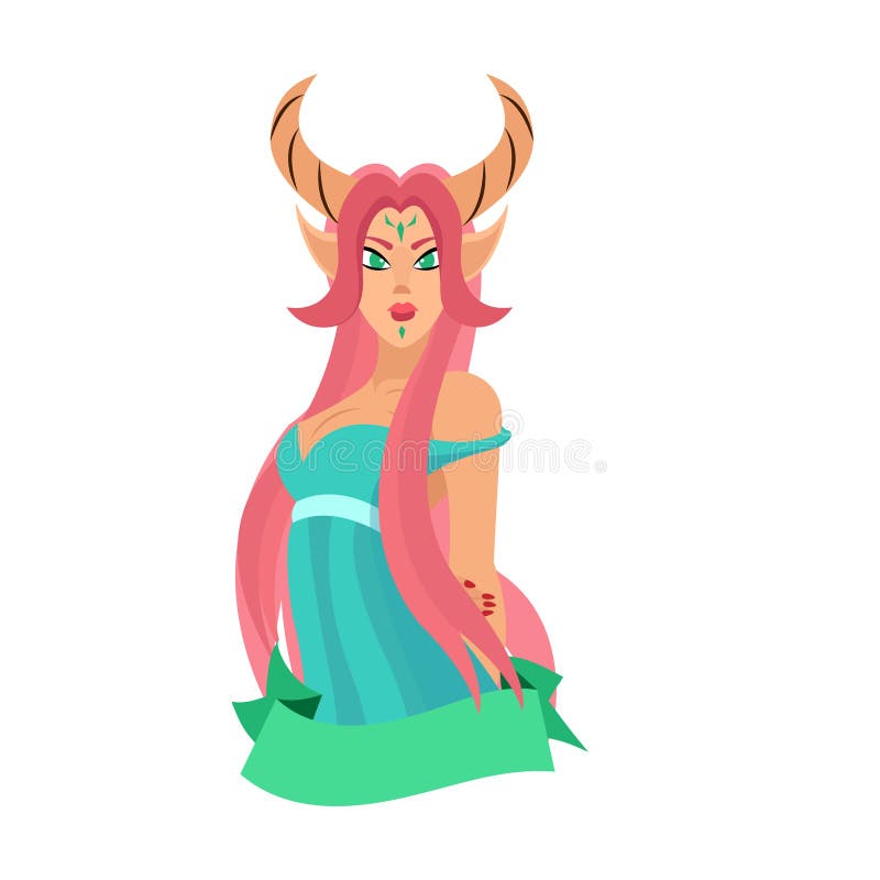 Isolated Taurus Female Character Zodiac Sign Stock Vector ...