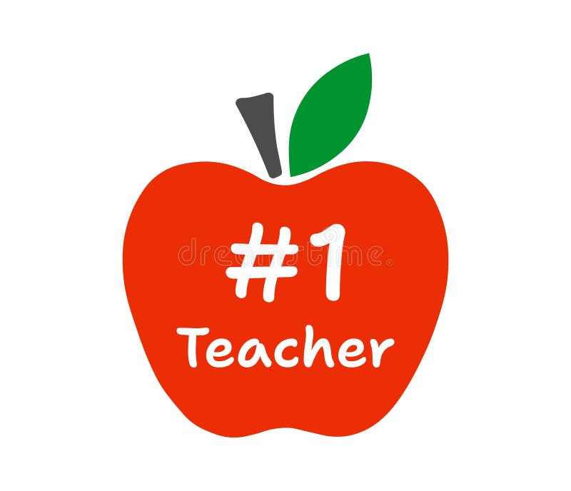 Isolated Teacher Brand Apple Vector. Concept Education Stock Vector ...