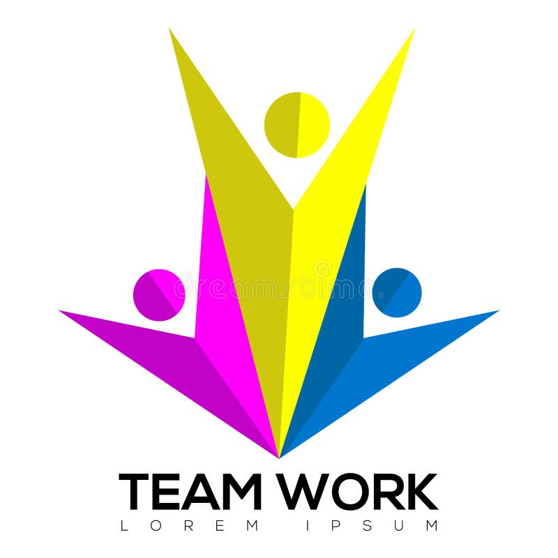 Isolated teamwork logo stock illustration. Illustration of creative ...